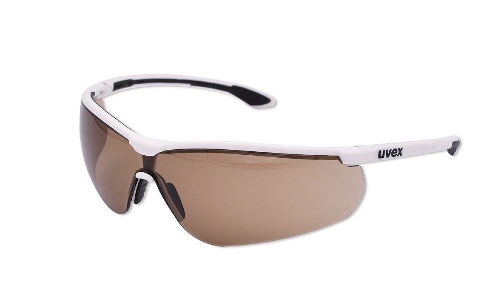 Suojalasit iSpec Comfort fit ruskea linssi musta/valk. kehys 1 x 1 kpl ...