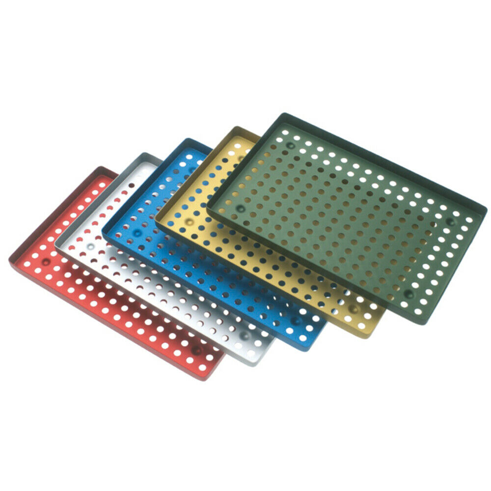 Tarjotin alumiini perforoitu 28x18cm hopea 1 x 1 kpl — FI1