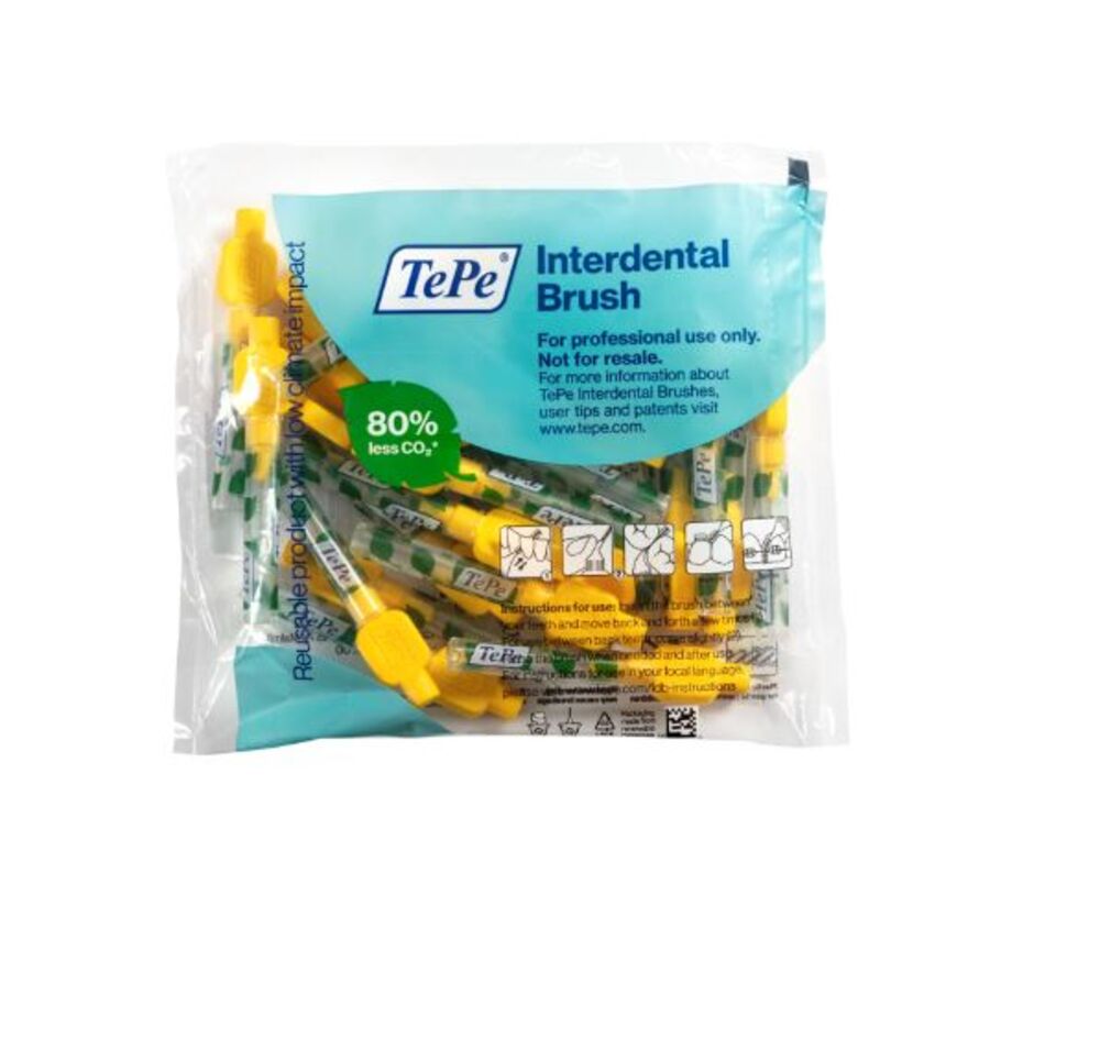 Tepe Hammasväliharja 0,7mm keltainen 1x25 kpl 1 x 25 kpl — FI1