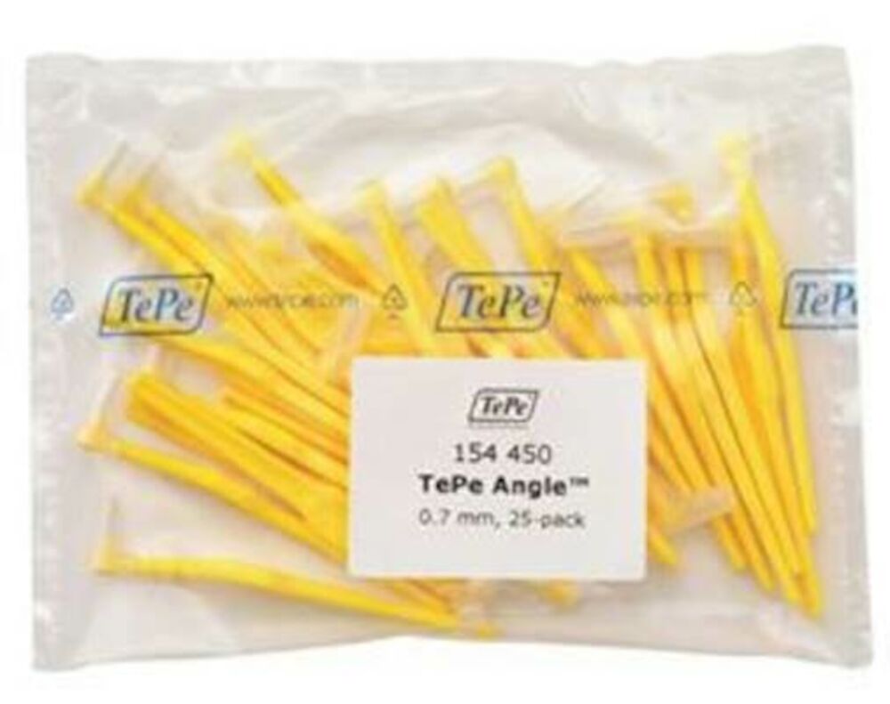 Tepe Angle Hammasväliharja 0,7mm keltainen 1 x 25 kpl — FI1