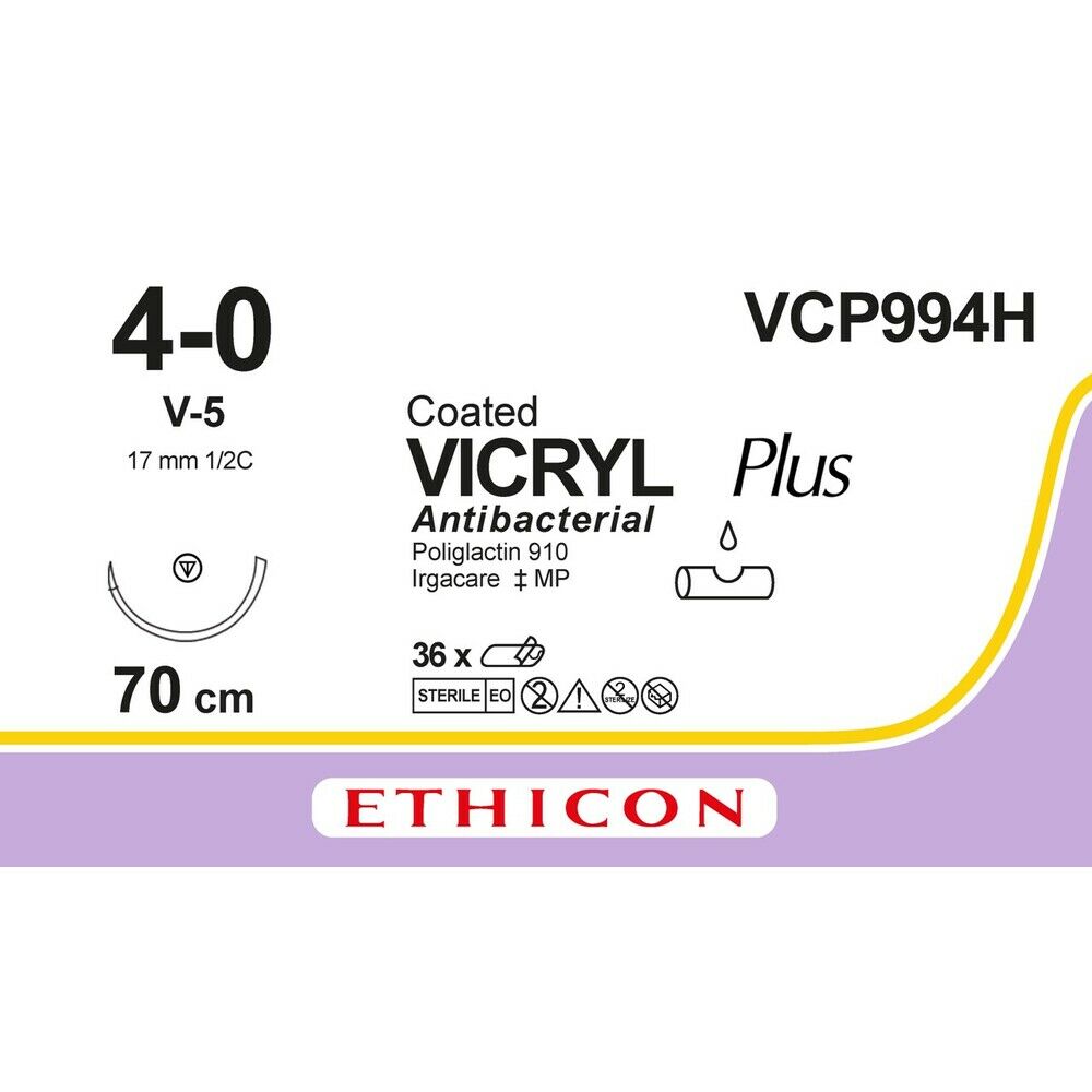 Vicryl Plus 4-0, V-5 VCP994H resorboituva 70cm violet 36 x 1 kpl — FI1